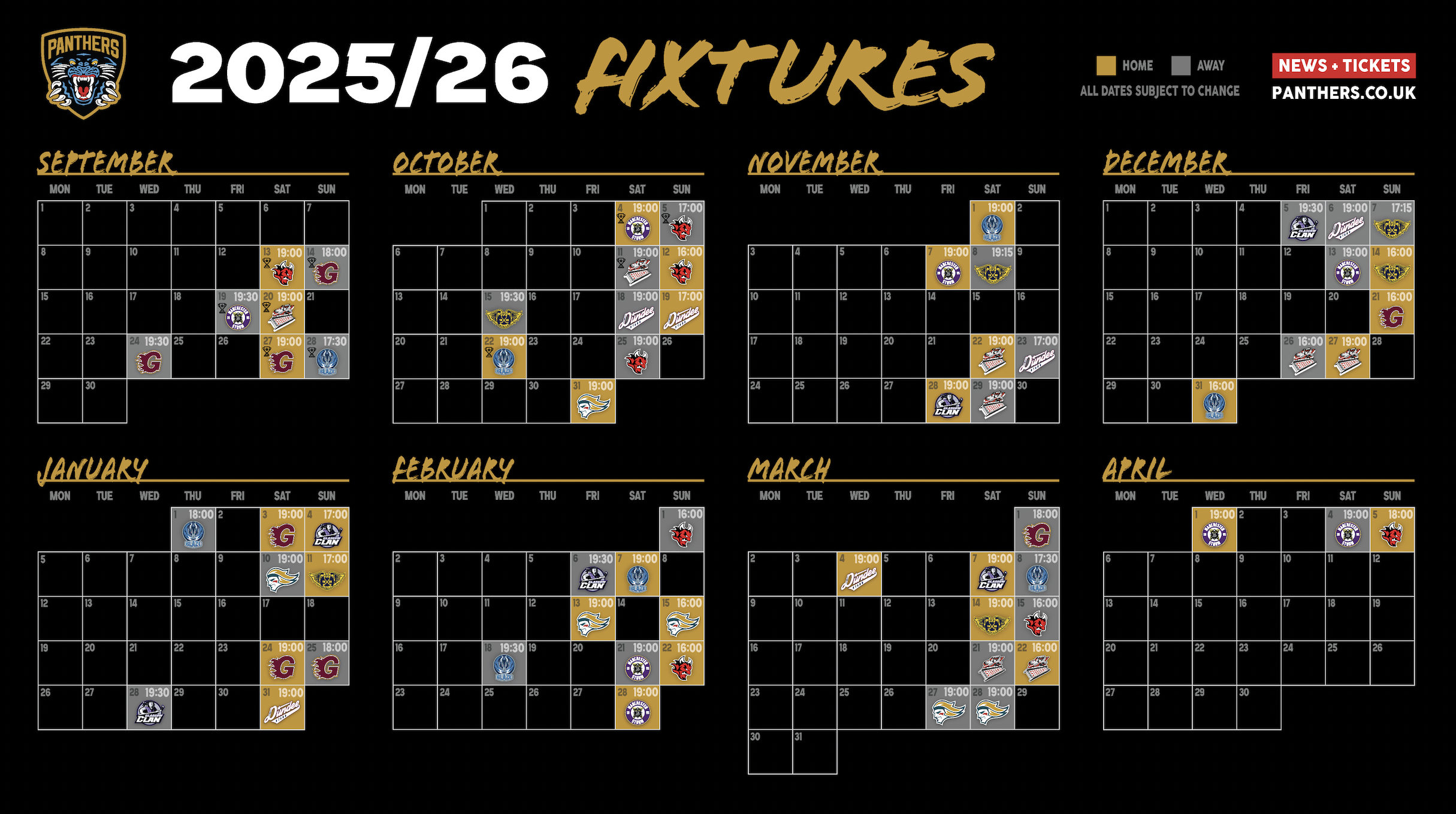 EIHL UNVEIL FULL 2025-26 SCHEDULE - Nottingham Panthers
